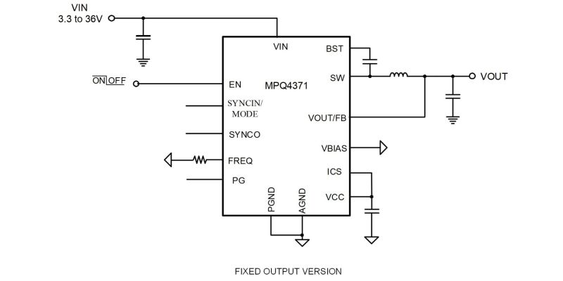 MPQ4371-AEC1 | 36V, 6A to 11A, Low-EMI, Synchronous Step-Down Converter with ZDPTM, AEC-Q100 ...