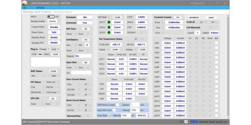 MP2797 I2C Evaluation GUI