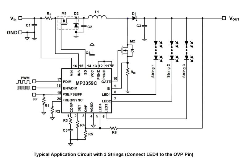MP3359C | 1/2/3/4-Channel, Max 160mA/Ch, Boost WLED Controller with ...