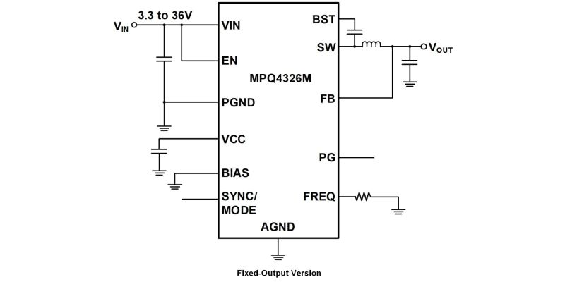 MPQ4326M-AEC1 | 36V, 6A, Low Quiescent Current, Synchronous Step-Down Converter with Integrated ...