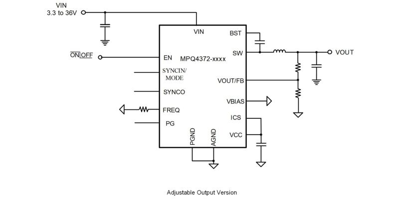 MPQ4372-AEC1 | 36V, 6A to 11A, Low-EMI, Synchronous Step-Down Converters With ZDPTM, AEC-Q100 ...