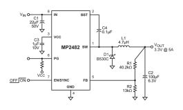 MP2482 | Converters | 5A, 30V, 420kHz Step-Down Converter | MPS ...