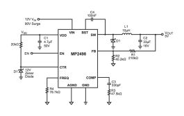 MP2498 | Integrated 100V Load Dump Protection, 2A Step Down Regulator | MPS
