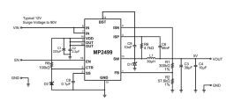 MP2499 | Integrated 100V Load Dump Protection 2A 100kHz Step-Down ...
