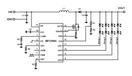 MP3398A | 5V to 28V, 4-Channel, 350mA/ch WLED Boost Controller with ...