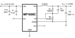 MP1608C | 5.5V, 6A, Synchronous Step-Down Converter with FCCM in an ...