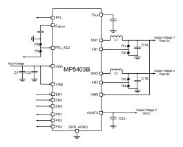 MP5403B | Mini PMIC with Dual 4A/5A Peak Bucks, One 2A Load Switch, and ...