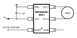 MPQ6653B-AEC1 | 35V/1.2A, Single-Phase BLDC Motor Driver with ...